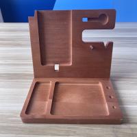 China Laser Engraved Wooden Lazy Holder Custom Cell Phone Stand with Phonestand and Pen Slot for sale