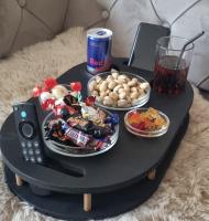 China 202406 Black Couch Bar with 4 Glass Bowls High Quantity and Stocked Snack Board for sale