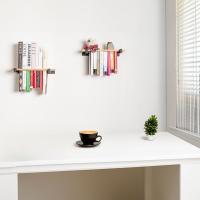 China Double Storage Mini Wooden Box Wall Mount Bookshelf for Unique Spaces and Innovation for sale