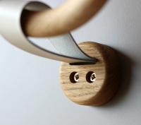 China Eco Friendly Wood Towel Holder Ring for Bathroom Decor Single Tier Storage Holders Racks for sale