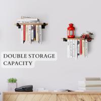 China Double Storage Mini Wooden Box Wall Mount Bookshelf for Unique Spaces and Innovation for sale