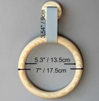 China Eco Friendly Wood Towel Holder Ring for Bathroom Decor Single Tier Storage Holders Racks for sale