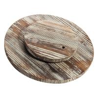 China Wood Lazy Susan Turntable for Kitchen Latest Farmhouse Design Style Printed and Burned for sale