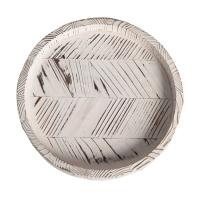 China Customized Logo Accepted Farmhouse White Lazy Susan Round Tray Vintage Style Turntable Cabinet Organizer for sale