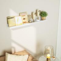 China Wooden Beads and Lip Design Floating Shelves Set of 2 Modern White for Multifunction for sale