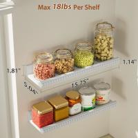 China Wooden Beads and Lip Design Floating Shelves Set of 2 Modern White for Multifunction for sale