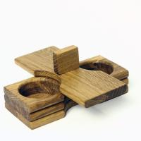 China Custom Spice Jar with Shape High Capacity Wood Spice Holder Seasoning Packing Box for sale
