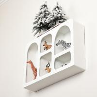 China Boho Nordic Modern Style Wall Decor Customized Logo Floating Wall Shelf with Storage for sale