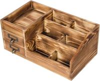 China Handmade Tabletop Organizer for Wooden Desktop Candy Paper Cup Holder Office Supplies for sale