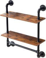 China Home Appliance Wall Display Bookshelf Industrial Pipe Shelf for Kitchen Office Storage for sale