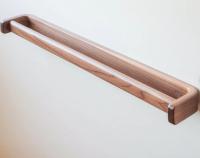 China Bathroom Towel Rack Handmade Wooden Towel Bar Large Walnut Towel Rail Non-folding Rack for sale