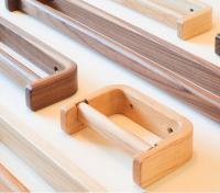 China Bathroom Towel Rack Handmade Wooden Towel Bar Large Walnut Towel Rail Non-folding Rack for sale