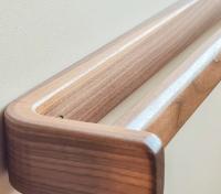 China Bathroom Towel Rack Handmade Wooden Towel Bar Large Walnut Towel Rail Non-folding Rack for sale