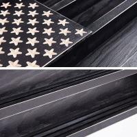 China Government Military Challenge Coin Rack Display with Wooden American Flag Wall Decor for sale