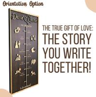 China Wooden Wall Decor Personalized Love Story Timeline Decoration As Your Request for sale