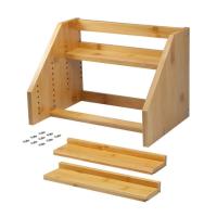 China Organic Rectangle Bamboo Cabinet Organizer Shelves 3 Wire Thickness Medium Width for sale