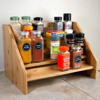China Organic Rectangle Bamboo Cabinet Organizer Shelves 3 Wire Thickness Medium Width for sale