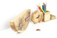 China Personalized Wooden Piggy Bank MINE YOURS Design Save Money in a Fun and Creative Way for sale