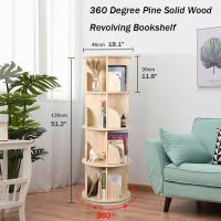 China 3-5 Tier Children Rotating Bookshelf for General in White Living Room Bookcase for sale