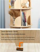 China 3-5 Tier Children Rotating Bookshelf for General in White Living Room Bookcase for sale