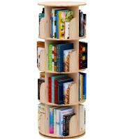 China 3-5 Tier Children Rotating Bookshelf for General in White Living Room Bookcase for sale