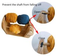 China Wood Yarn Holder Double Revolving for Crochet Knitting Handmade Yarn Ball Dispenser for sale