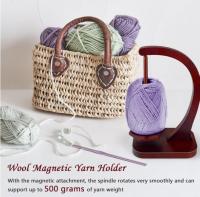 China Magnetic Metal Twirling Mechanism Wooden Yarn Spinner for Knitting and Crocheting for sale