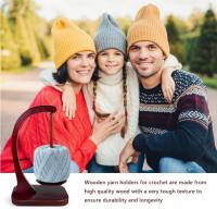 China Magnetic Metal Twirling Mechanism Wooden Yarn Spinner for Knitting and Crocheting for sale