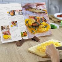 China Effortless Recipe Organization with our Solid Wood Recipe Book Holder Burned Printing for sale