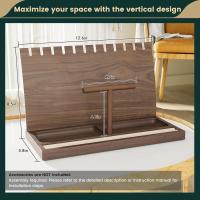 China BAMBOO Necklace Holder Wooden Jewelry Display Stand for Bangle Watches Rings Earrings for sale