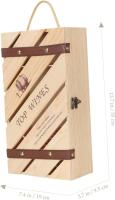 China Customized Logo Acceptable Wooden Wine Case for Red Wine Bottle Gift Container Box for sale