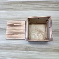 China Wooden Photo Frame Storage Box in 21x21x17cm Size with Customizable Color Option for sale