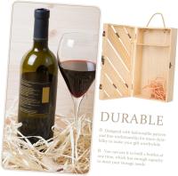 China Customized Logo Acceptable Wooden Wine Case for Red Wine Bottle Gift Container Box for sale