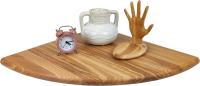China Wall Mounted Wood Corner Shelf for TV Accessories and Small Plant Photo Frame Storage for sale