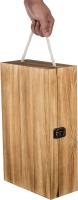 China Environmental Rustic Torched Wood Double Bottle Wine Gift Boxes With Lid Customizable for sale