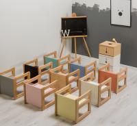 China Customized Logo Space Saving Function 202406 Montessori Wooden Multi-functional Chair for sale