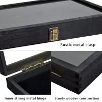China Custom Size Logo Color Wooden Jewelry Display Storage Box with Lid Made of Solid Wood for sale