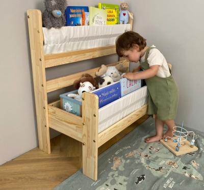 China Montessori Wooden Bookshelf Hidden Storage and Space-Saving Function for Toddlers for sale
