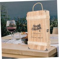 China Handmade Pine Wood Wine Box With Lid For Custom Size Decorative Empty Containers for sale