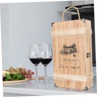 China Handmade Pine Wood Wine Box With Lid For Custom Size Decorative Empty Containers for sale