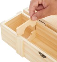 China Split or Demi Wine Bottles Solid Wood Wine Box 13.8X3.9X3.9 Inch with Customized Logo for sale