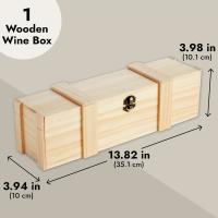 China Split or Demi Wine Bottles Solid Wood Wine Box 13.8X3.9X3.9 Inch with Customized Logo for sale