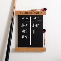 China 202406 Floating Framed Notice Board Score Card Board Wooden Scoreboard with Chalkboard for sale