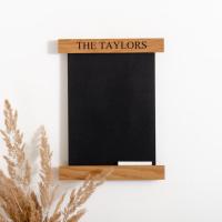 China 202406 Floating Framed Notice Board Score Card Board Wooden Scoreboard with Chalkboard for sale