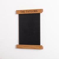 China 202406 Floating Framed Notice Board Score Card Board Wooden Scoreboard with Chalkboard for sale