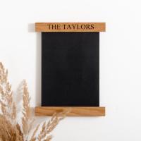China 202406 Floating Framed Notice Board Score Card Board Wooden Scoreboard with Chalkboard for sale
