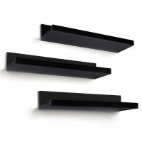 China Floating Shelf in White Composite Wood Wall Mounted Storage Shelves for Living Room for sale