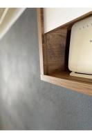 China Burned Wall Mounted Router Hide Internet Modem Storage with Wooden Decorative Wifi Box for sale