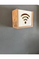 China Burned Wall Mounted Router Hide Internet Modem Storage with Wooden Decorative Wifi Box for sale