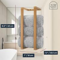 China Custom Service Wall Mounted Storage Wooden Shelf Towel Rack for As your request for sale